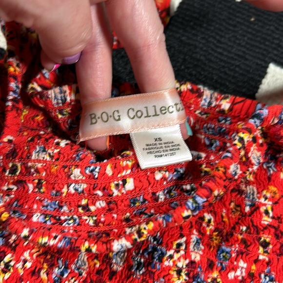 Bog Collective | Tops | Boho Bage Bog Collective Floral Ruffle Crop Top ...